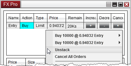 Operations > Order Entry > FX Pro > Modifying and Cancelling Orders
