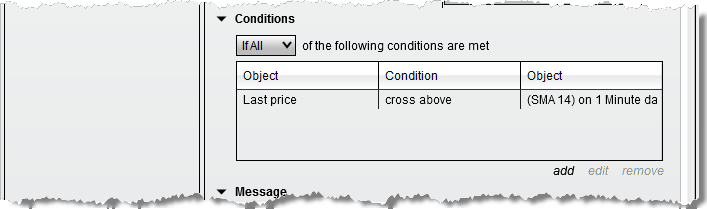 Operations > Alerts > Configuring Alerts