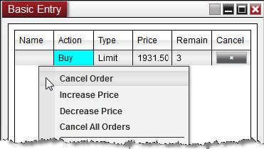 Operations > Order Entry > Basic Entry > Display Overview