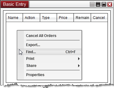 Operations > Order Entry > Basic Entry > Display Overview