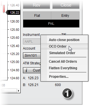 Operations > Order Entry > Chart Trader > Submitting Orders