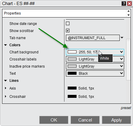 Operations > Windows > Using Color Pickers