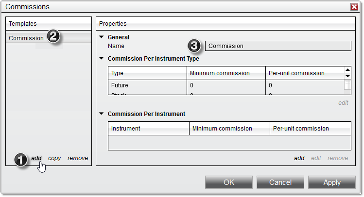 Operations > Commissions > Working With Commission Templates