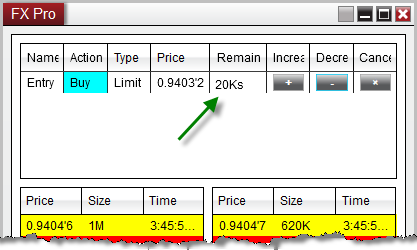 Operations > Order Entry > FX Pro > Modifying and Cancelling Orders