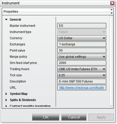 Operations > Instruments > Editing Instruments