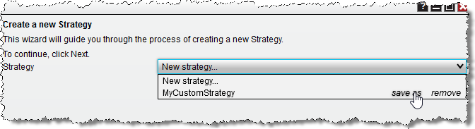 Operations > Strategy Builder > Builder Screens