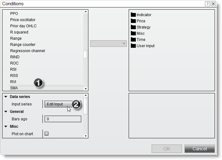 Operations > Strategy Builder > Condition Builder
