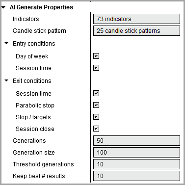 Operations > Strategy Analyzer > AI Generate